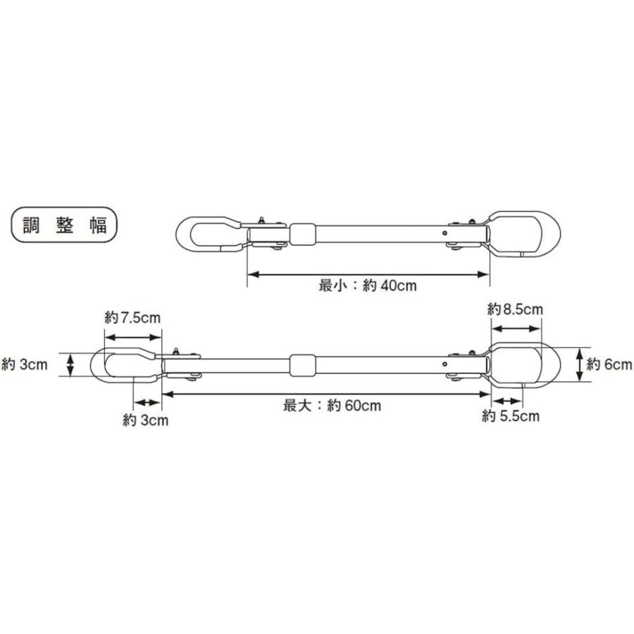 PIAA Terzo テルッツォ (by PIAA) サイクルキャリア オプション 1個入 【バイクビーム】 ブラック （EC16シリーズ用 アシストバー代用品） EC-BB3 ...