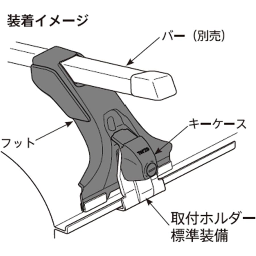 TERZO Terzo テルッツォ by PIAA ルーフキャリア ベースキャリア フット 4個入 レインモールタイプ ブラック ロック付 EF3TM : Norauto Yahoo ...
