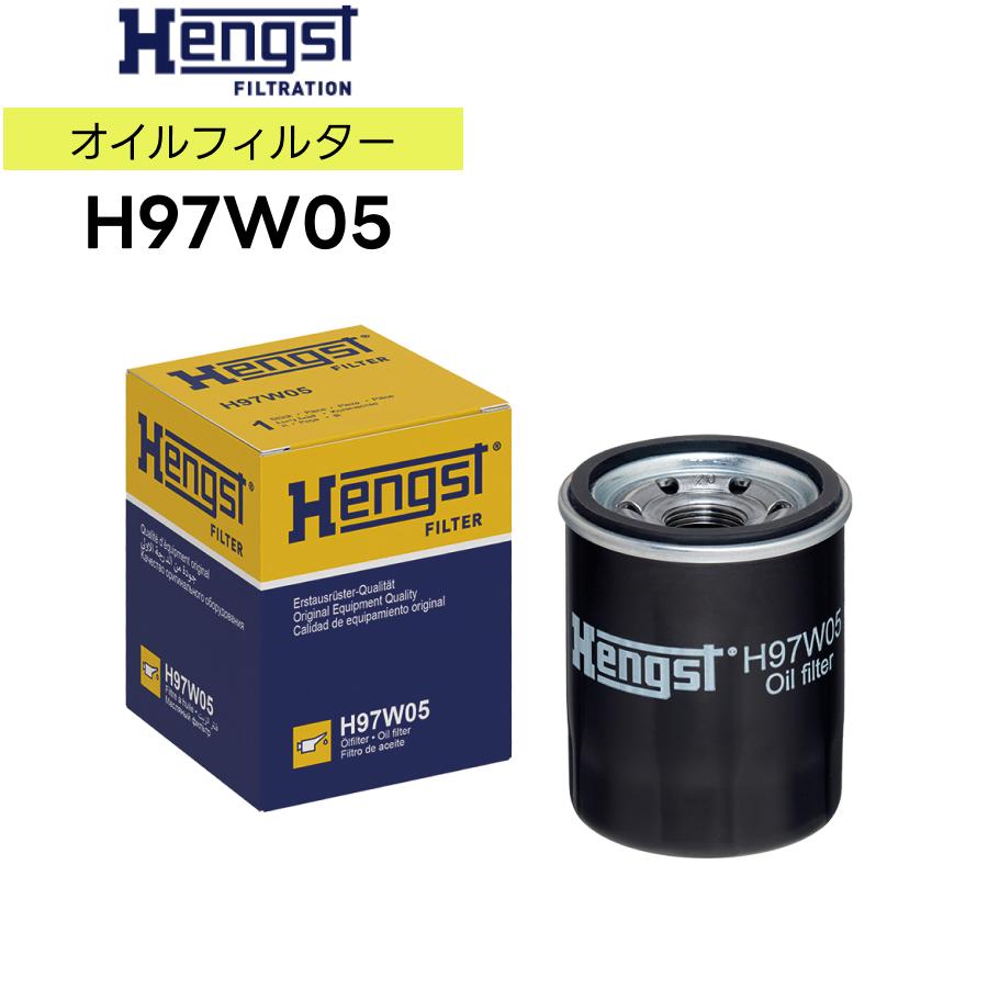 フィアット500 2代目パンダ1.2L 100HP ほか Hengst（ヘングスト）製 オイルフィルター オイルエレメント[品番：H97W05 ...