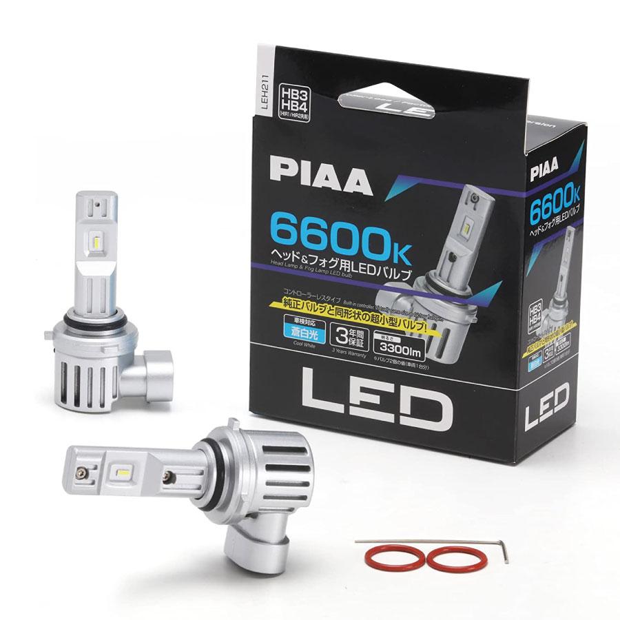 PIAA ヘッドライト/フォグランプ用 LED 6600K 〈コントローラーレスタイプ スタンダードシリーズ〉 12V 19W 3300lm HB3/HB4/HIR1/HIR2 3年保証 車検 ...