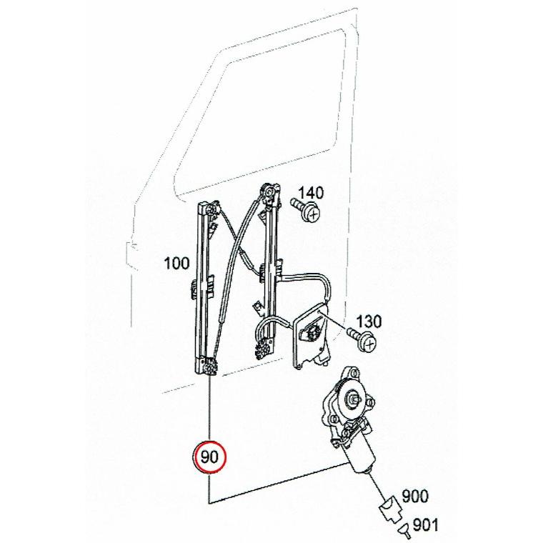 A4637201346 パワーウィンドウレギュレーター 左フロント メルセデスベンツ純正部品・新品 :mbe-a4637201346 ...