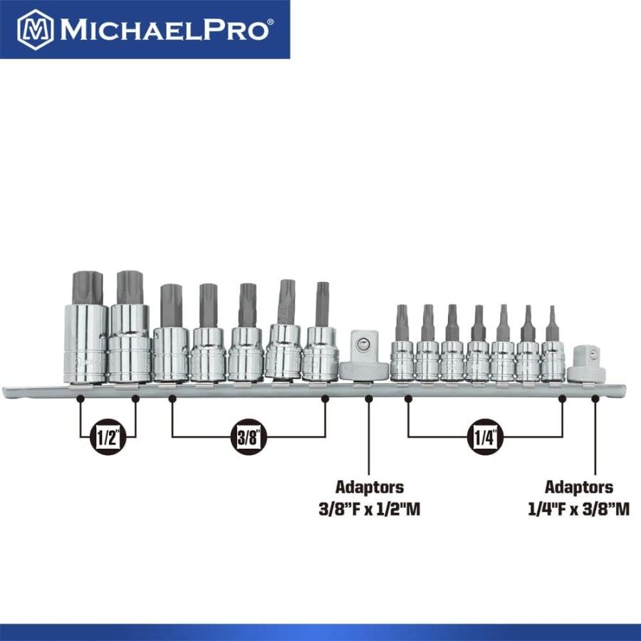 トルクスビットセット 16ピース マイケルプロ 工具 整備用品 メンテナンス 修理 DIY 自動車 軽自動車 大型車 MichaelPro : Norauto Yahoo!ショッピング店 ...