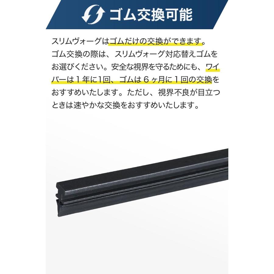 PIAA PIAA(ピア) ワイパーブレード 525mm 超撥水 SLIMVOGUE(スリムヴォーグ) シリコートワイパー 撥水特殊シリコンゴム 替えゴム交換可能 1本入 呼番53A ...