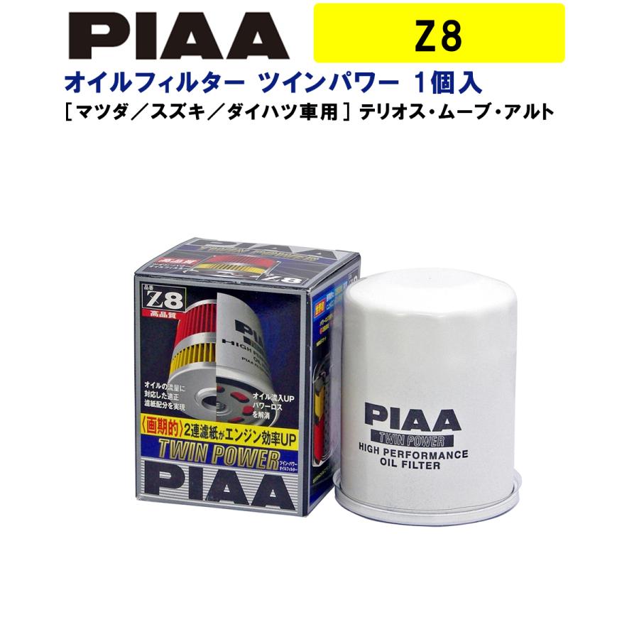 PIAA オイルフィルター ツインパワー 1個入 [ホンダ／イスズ車用] CR-V・ステップワゴン・モビリオ 他 Z8 ピア : Norauto Yahoo!ショッピング店 - 通販 ...