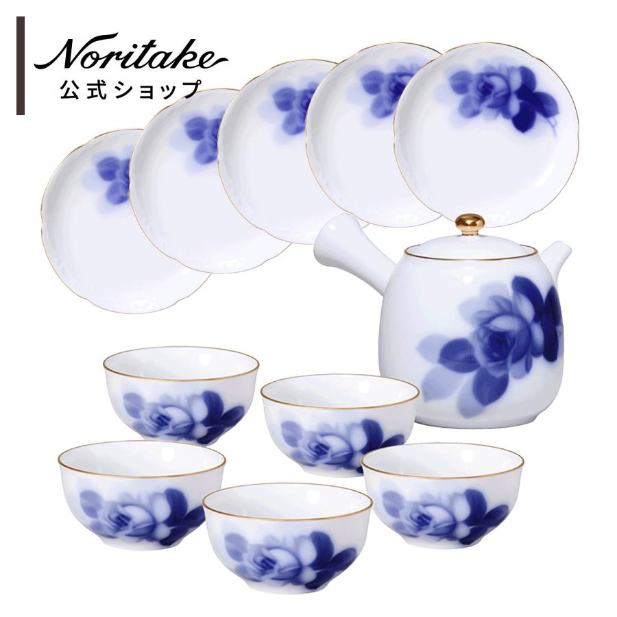 大倉陶園 [初夏を彩るブルーの食卓][大倉陶園]ブルーローズ(8211) 茶器揃 5人用 : ノリタケ公式ショップYahoo!ショッピング店 - 通販 - Yahoo!ショッピング
