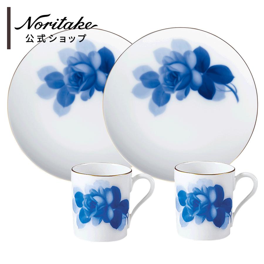 大倉陶園 [初夏を彩るブルーの食卓][大倉陶園]ブルーローズ(8211) モーニングペアA : ノリタケ公式ショップYahoo!ショッピング店 - 通販 - Yahoo!ショッピング
