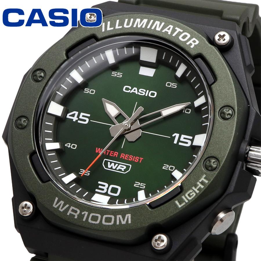 CASIO（カシオ） 腕時計 チープカシオ スタンダード LEDライト付き アナログ MW-620H-3AV メンズ グリーン 海外モデル ...