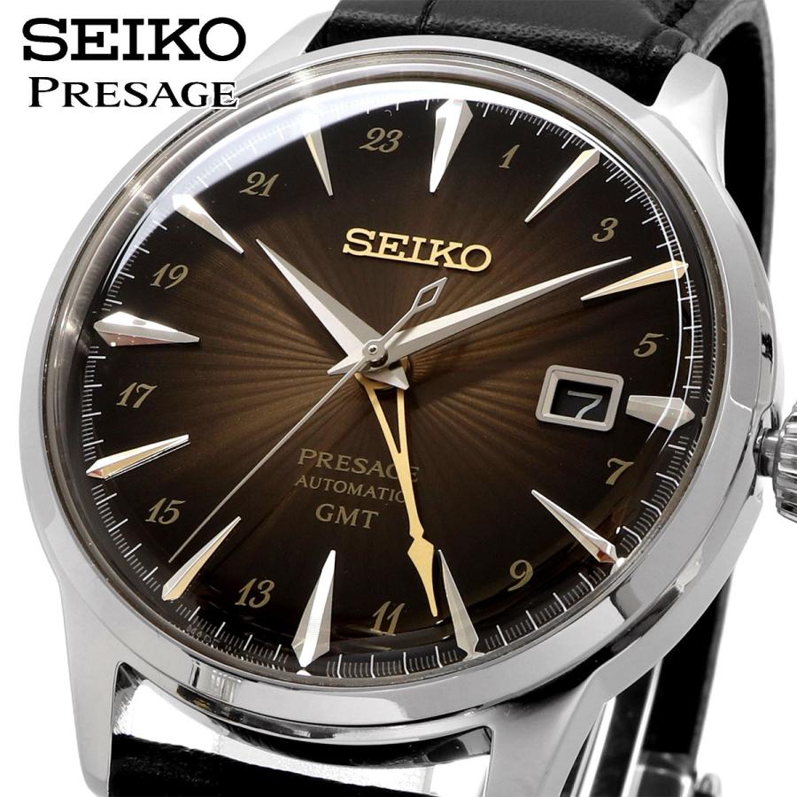 PRESAGE SEIKO 腕時計 セイコー 【日本製 Made in Japan】 プレザージュ カクテルタイム GMT ブラウンダイアル ...