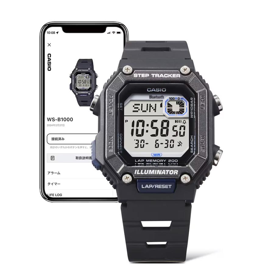 CASIO 腕時計 チープカシオ チプカシ デジタル ステップトラッカー Bluetooth CASIO Collection SPORTS メンズ WS-B1000-8AV [並行輸入品 ...