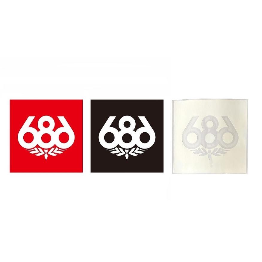 686 ステッカー 6inch Knockout Logo Die-Cut Sticker スノーボード 最大89％オフ！