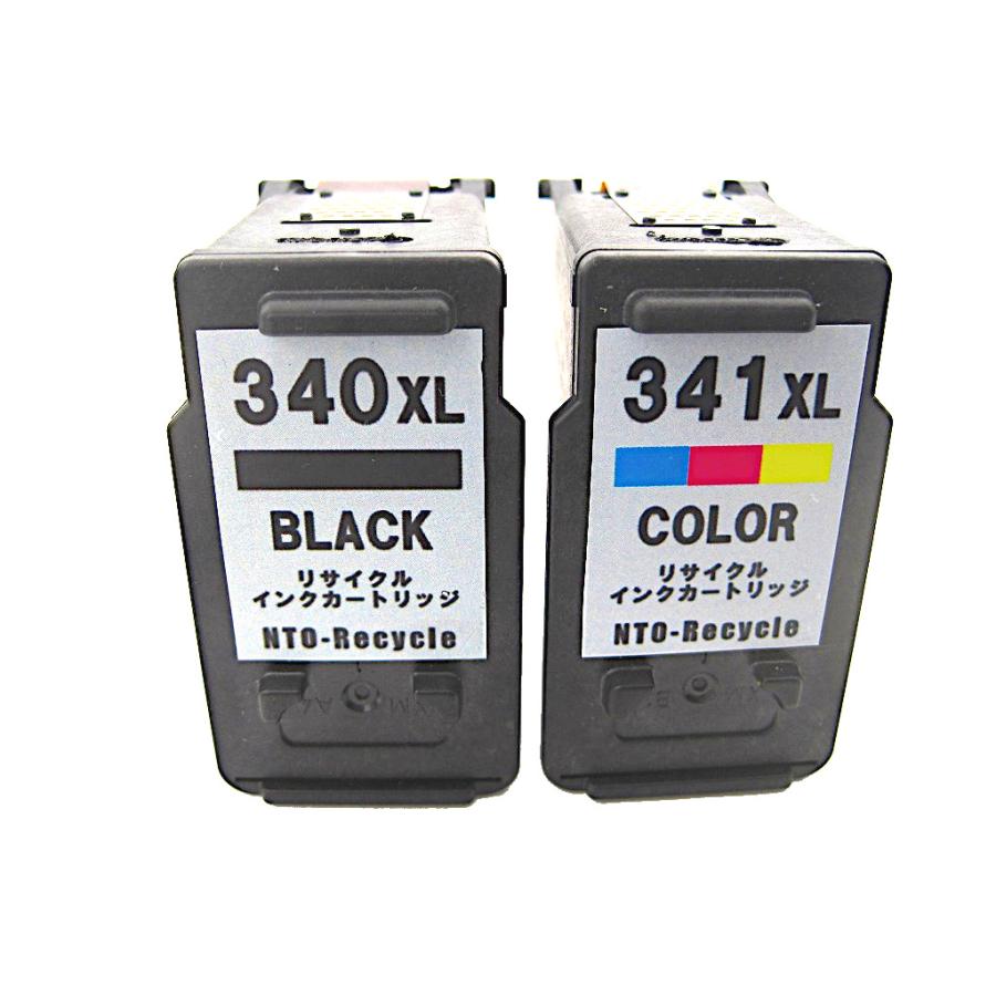 BC340XL BC341XL 大容量 リサイクルインク セット canon互換 ※残量表示非対応 インク切れエラーが出たらストップ(リセット)ボタン5秒以上長押しで引続き使用可 ...