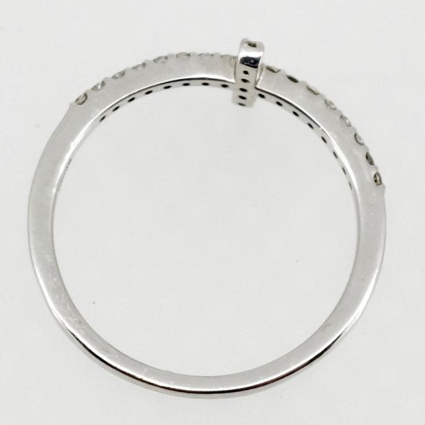 【新品同様】K18WG ダイヤモンド 0.10ct ピンキーリングクロスリング ホワイトゴールド 指輪 サイズ4.5号 : 200058-2 : ノースプラザ - 通販 - Yahoo!ショッピング