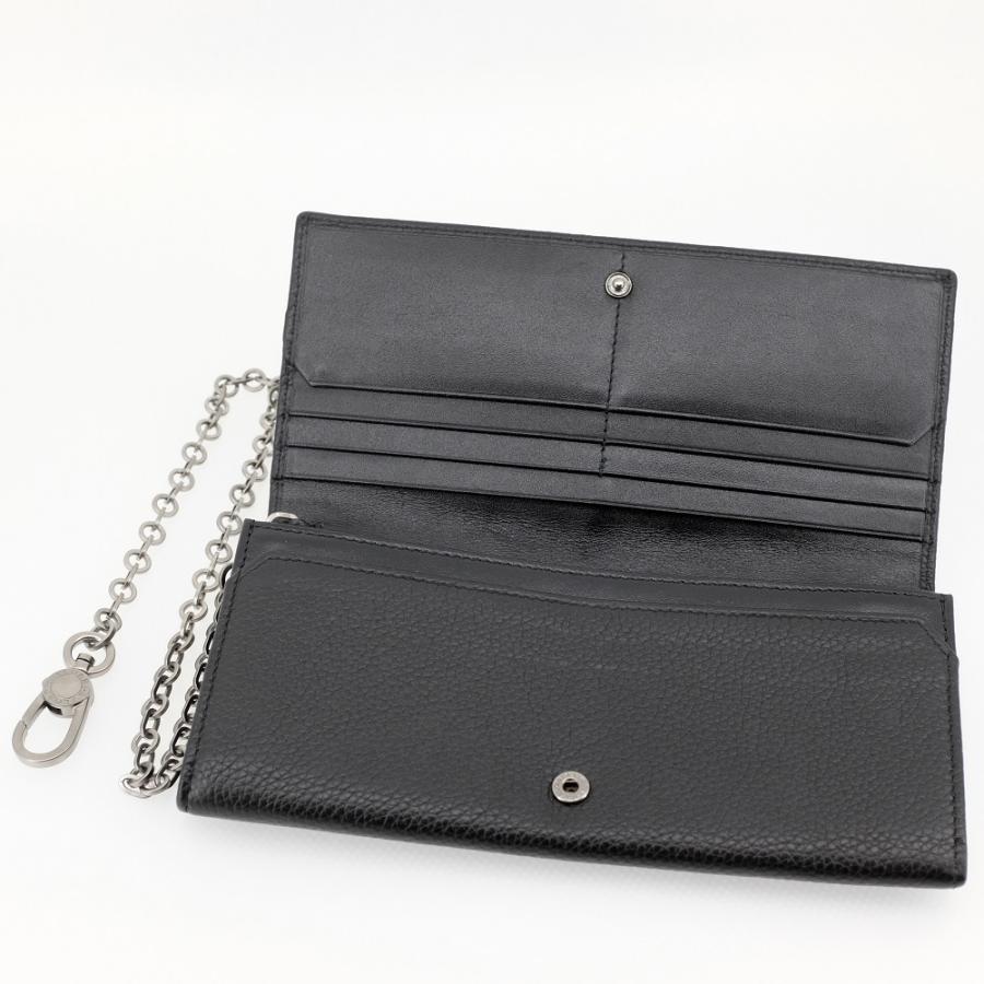 オクト 【美品】BVLGARI ブルガリ 長財布（小銭入れあり） チェーン付（取り外し可能） 36970 本革 レザー 黒 : ノースプラザ ...