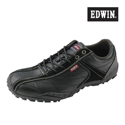 EDWIN スニーカー メンズ エドウィン 靴 カジュアルシューズ ローカット シューズ レースアップ 紐 おしゃれ 軽量 男性 父の日 送料無料 EDM-6100 黒 ブラック ...