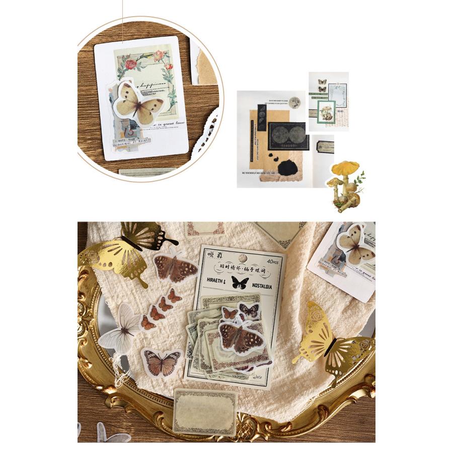 40枚 W02 フレークシール コラージュ ステッカー 素材 日記 手帳 封筒 便箋 メッセージカード ラッピング インスタ トレカデコ 和紙 : Not Two - 通販 - Yahoo ...