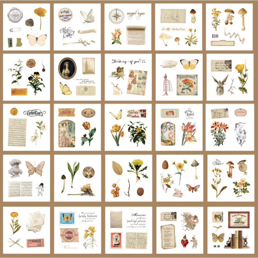 25枚 X08 フレークシール コラージュ ステッカー 素材 日記 手帳 封筒 便箋 メッセージカード ラッピング インスタ トレカデコ : Not Two - 通販 - Yahoo!ショッピング