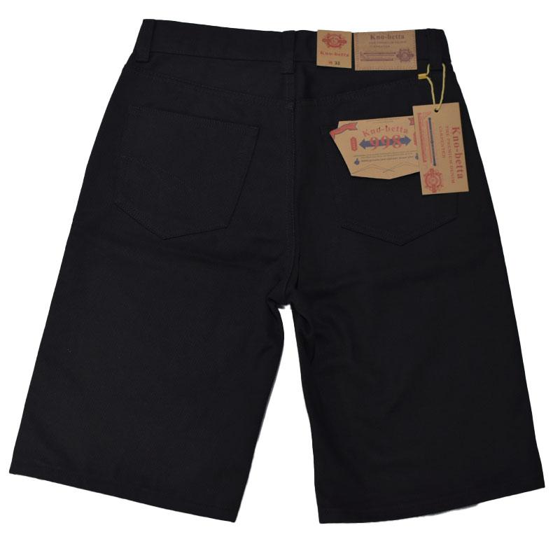 LA GATE KNO-BETTA ノーベター 998 5 POCKETS DENIM SHORTS JET BLACK デニム ショーツ ...