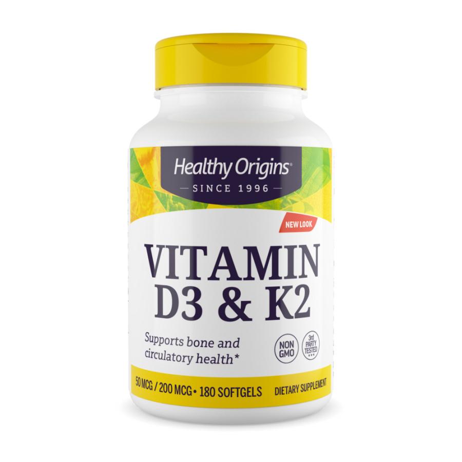 ヘルシーオリジンズ ビタミンD3 および K2 180ソフトジェル [Healthy Origins] Vitamin D3＆K2 180 Softgels : NOWFOODS.CO.JP ...