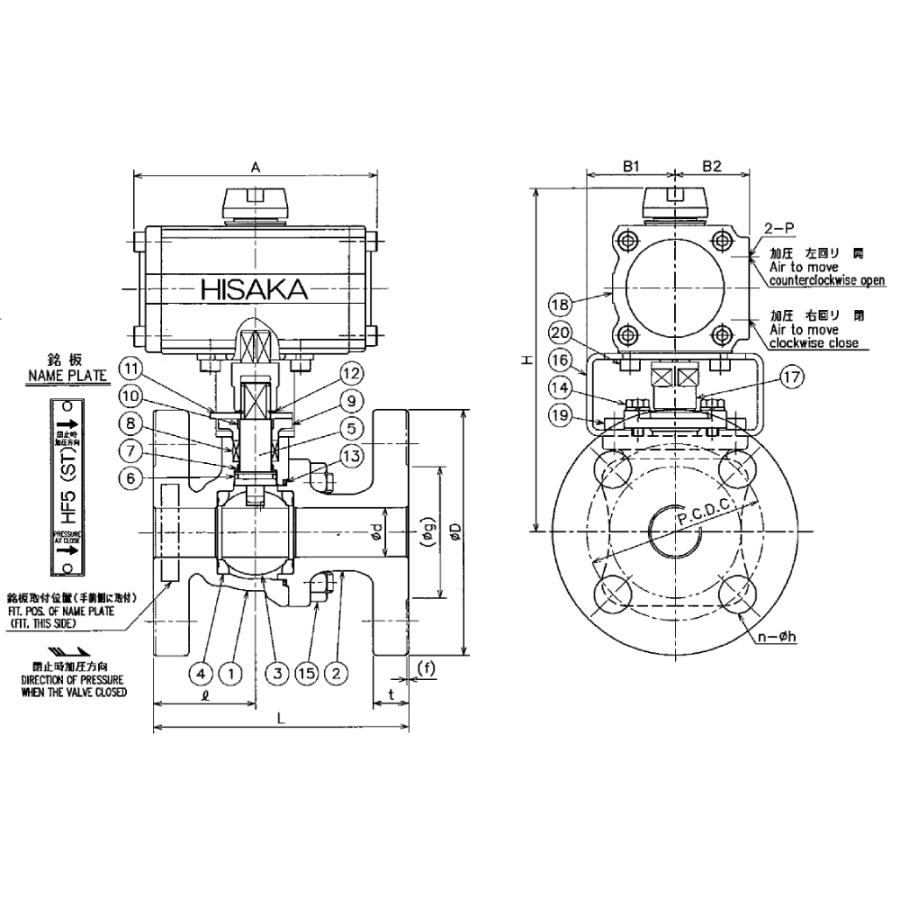 日阪 HF5ST-AD07N 40A JIS10K FC200 FLANGE 自動ボール弁 （1台限定） : NPSHOP魚松 - 通販 - Yahoo!ショッピング