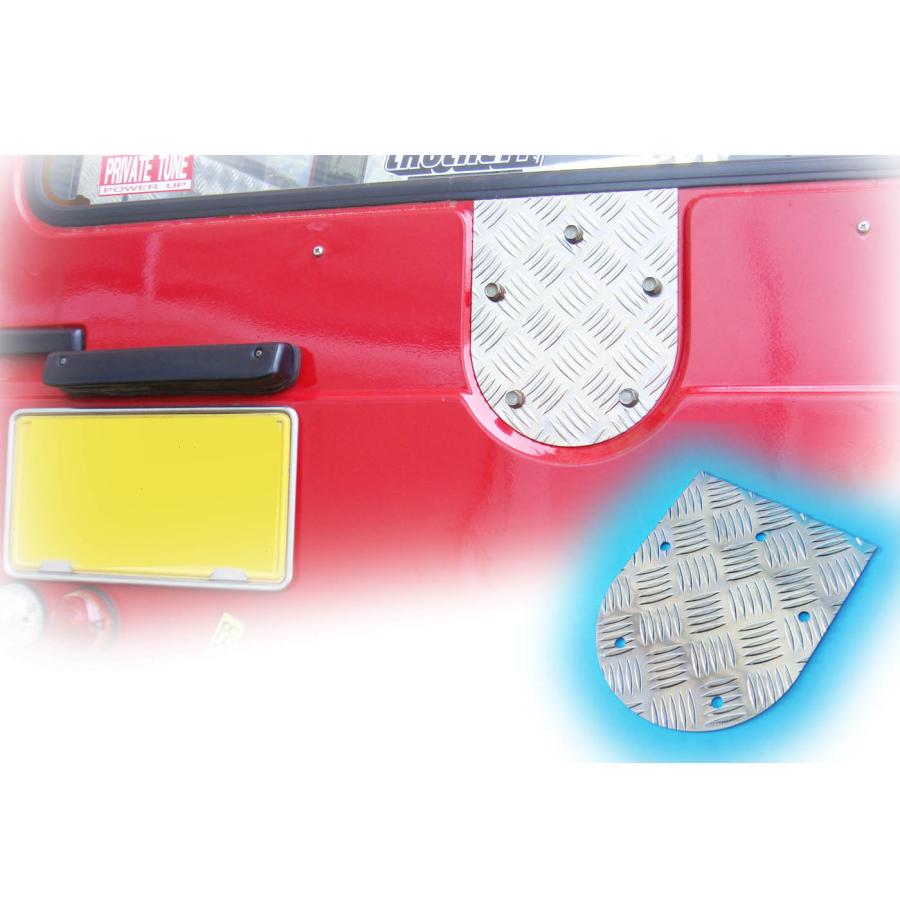 アルミ縞板製ジムニー用背面パネル（スペアタイヤプレート） 適用車種：SJ30 JA11（バン用） jimny NTS技研 クロカン : NTS ...