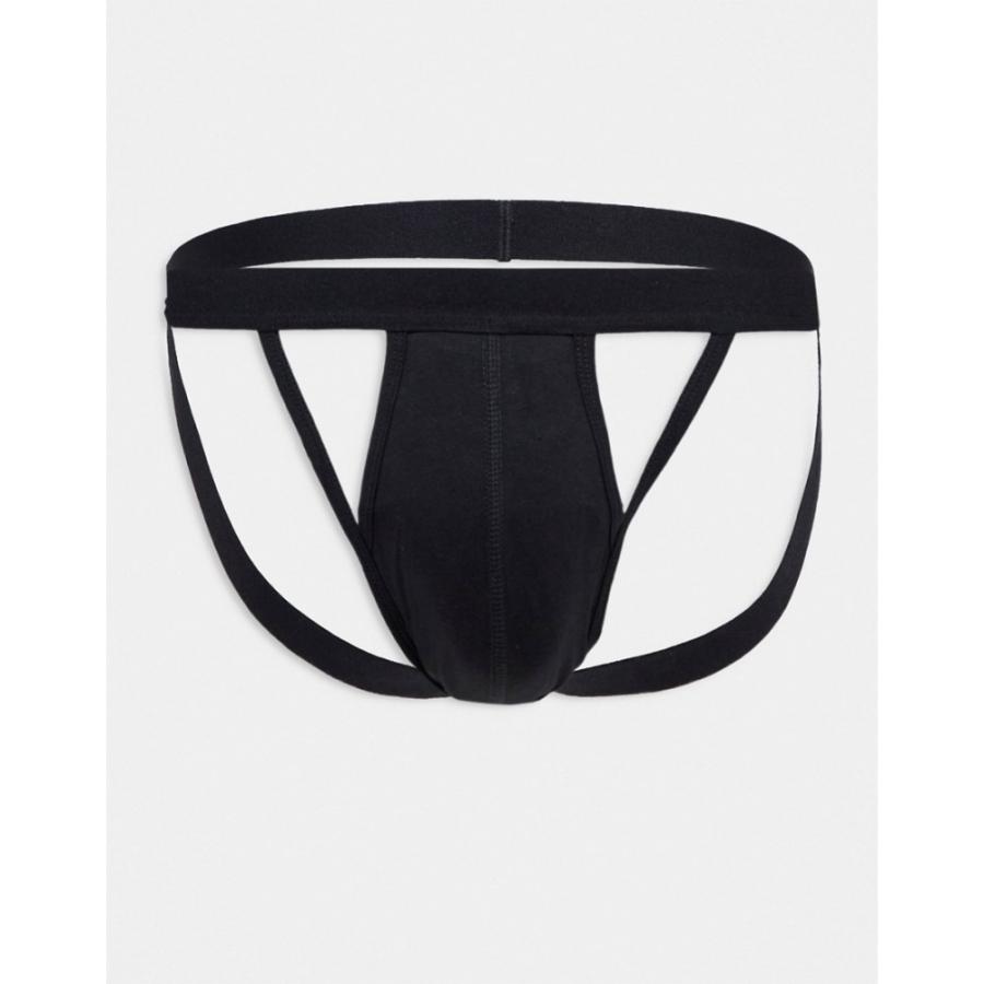 エイソス (ASOS DESIGN) メンズ ブリーフ インナー・下着 Asos Design Jock Strap In Black ...