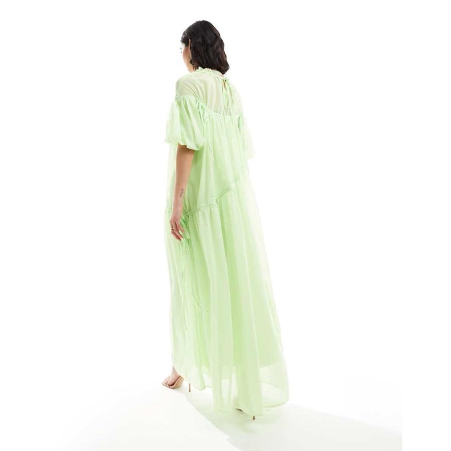 エイソス (ASOS DESIGN) レディース ワンピース Asos Design Oversize Maxi Smock Dress With Ruched Channel Details ...