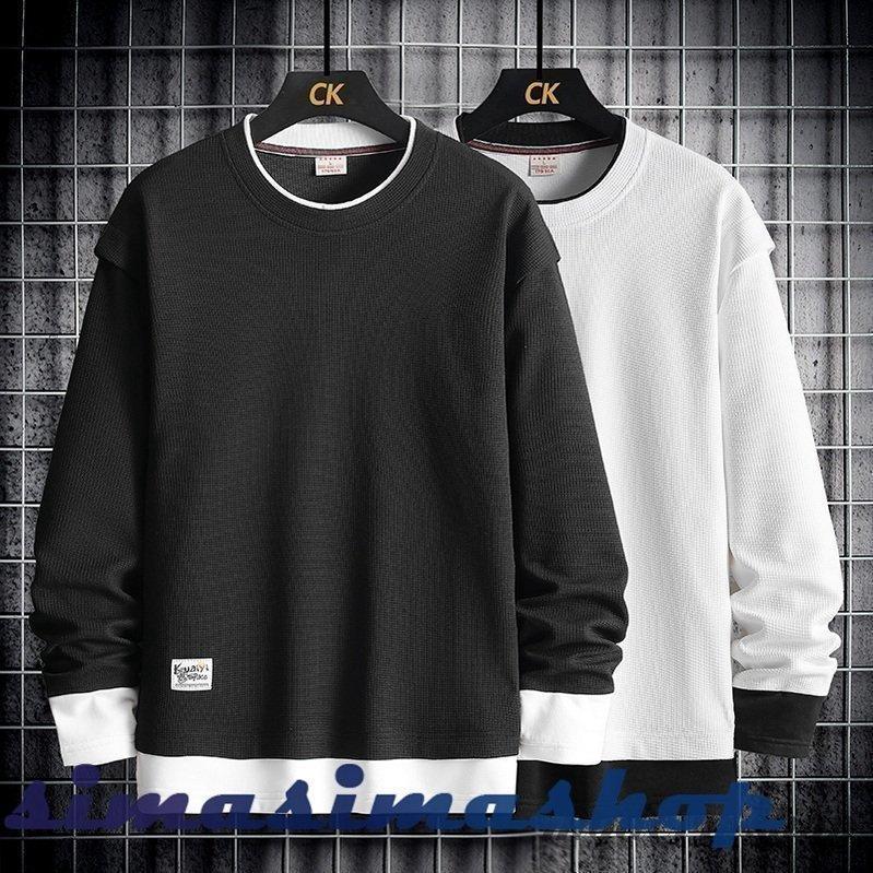 トレーナー メンズ スウェット ワッフル生地 クルーネック 長袖 フェイクレイヤード カジュアル 秋服 :n-u004i634861:NUMAQLO - 通販 - Yahoo!ショッピング