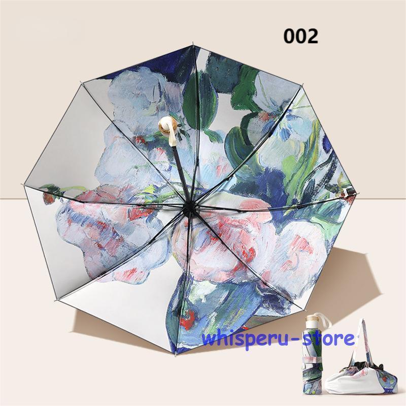 傘 3段折りたたみ日傘 日傘 レディース 傘袋付 軽量 uvカット 遮光率100% 逆折り コンパクト 3つ折り 花柄 耐風骨 母の日 おしゃれ 8本骨 98cm : NUMAQLO - 通販 ...