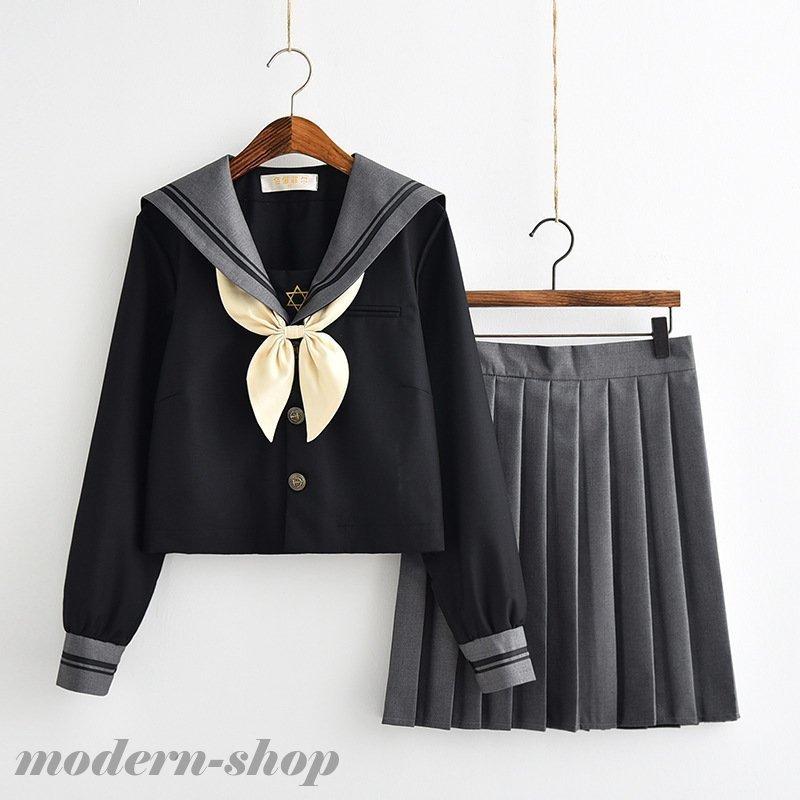 セーラー服長袖女子高生制服コスチューム白紺JK学生服仮装衣装S-2XLサイズ半袖×ミニスカート : NUMAQLO - 通販 - Yahoo!ショッピング