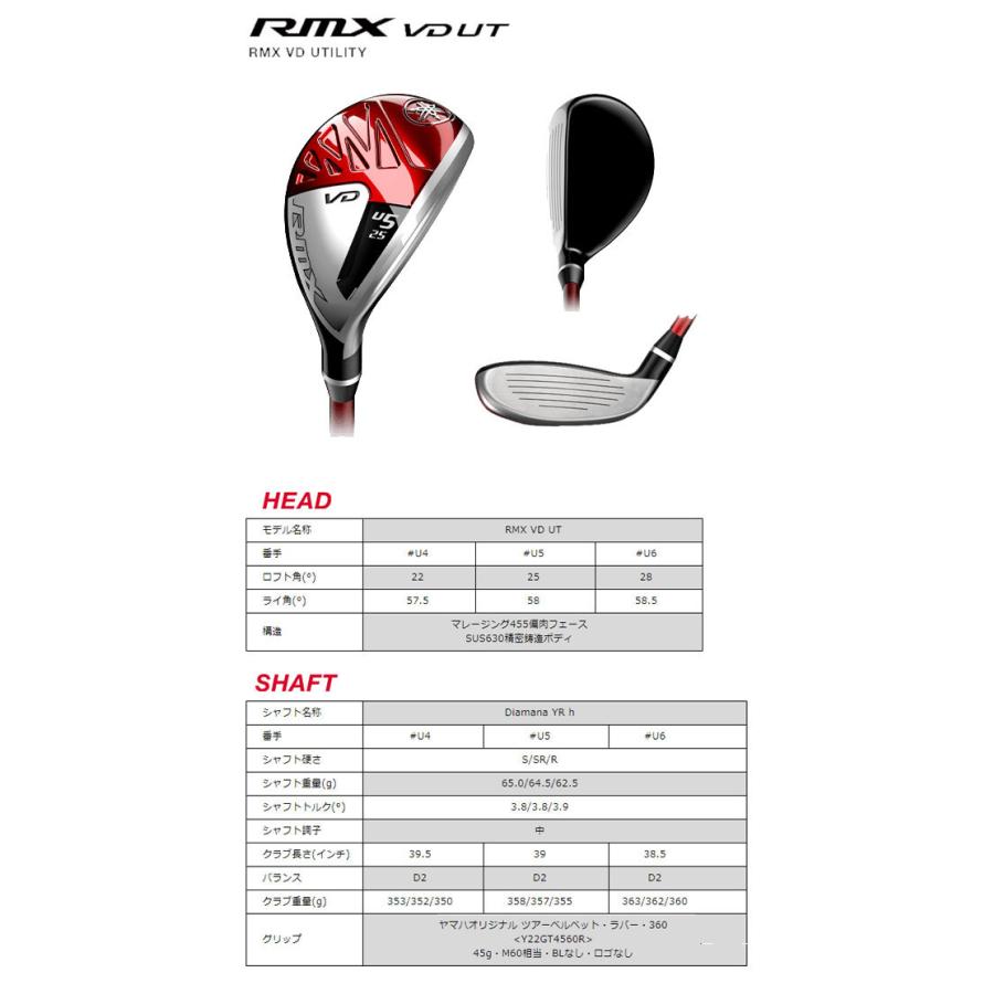 ヤマハ 2022 ヤマハ 2022 RMX VD ユーティリティ 日本仕様 Diamana YR h カーボンシャフト : yaut00018a : ゴルフショップナンバーセブン - 通販 ...