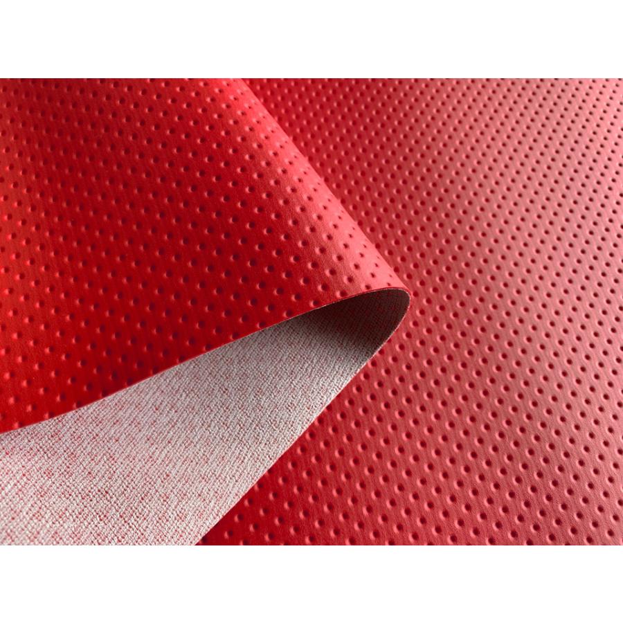 [巾122] 合皮レザー生地【カラフル ドットパンチング 難燃 耐候性 赤】 [V-DOT-W-03] : 合皮レザー生地通販-布 百 選 - 通販 - Yahoo!ショッピング