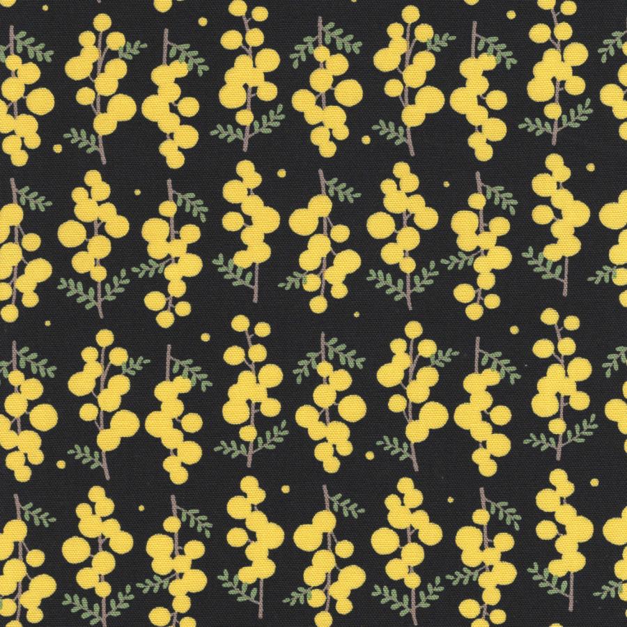 FUWARI 染布 オックス ミモザ ブラック地 5色 1m単位 生地 布 布地 ミモザ柄 ミモザ柄生地 花柄 レトロ カラフル 北欧 北欧風 かわいい 柄 : 生地商フエンツ布人 - 通販 ...
