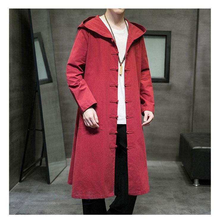 羽織 メンズ 超ロングコート 綿麻 着物 コート ジャケット フード付き 甚平 リネンコート カジュアル おしゃれ 秋物 秋 : Nunose - 通販 - Yahoo!ショッピング