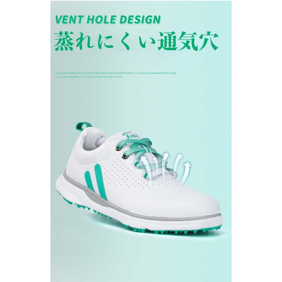 「TYGJ」スニーカー ゴルフシューズ ゴルフスニーカー レディース 防水 耐磨 グリップ スニーカー ソフトスパイク お洒落 通気性 スポーツシューズ 運動 アウト :jx0316b079 ...