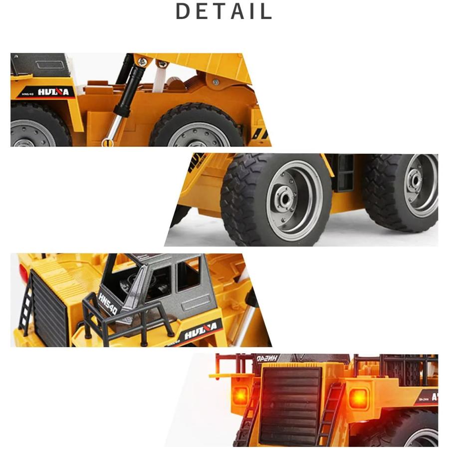 重機ラジコン ダンプカ ラジコン 働く車 1/18 スケール RC 2.4GHzリモート おもちゃ ミニチュア クリスマス プレゼント 3歳 4歳 5歳 6歳 7歳 8歳 : Nunose ...