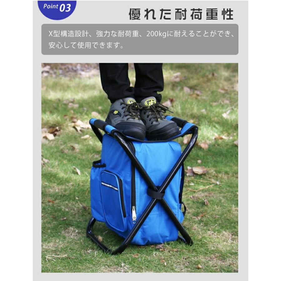 座れる 保冷バッグ リュックチェア 折りたたみ 椅子 イス 大容量 保冷 保温 防水 アウトドア 背負える クーラーバッグ バックパック リュック アウトドアチェア : Nunose - 通販 ...