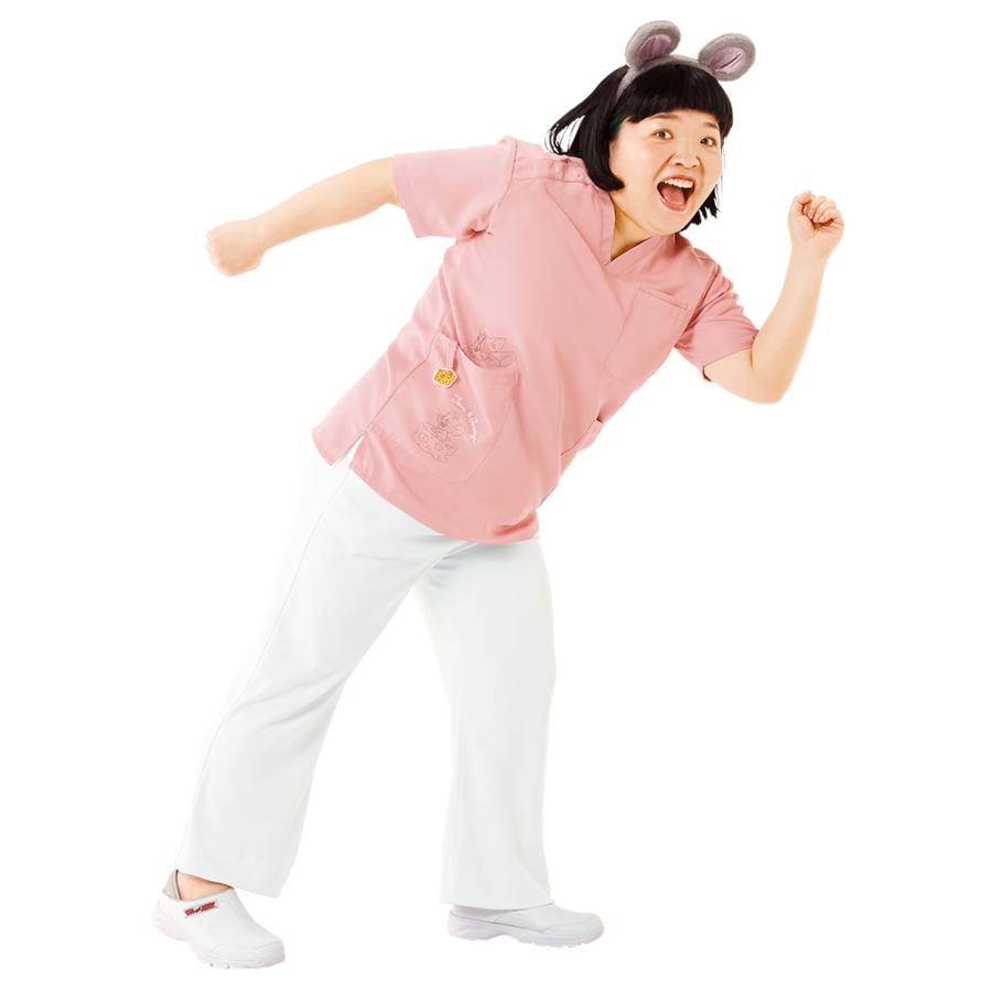 ナースリー 医療 ナース 看護 白衣 ユニフォーム 男女兼用 レディース メンズ かわいい キャラクター 吸汗速乾 トムとジェリー チャーム付きスクラブ(Unisex) : 看護師通販 ...