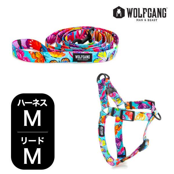 WOLFGANG MAN & BEAST ウルフギャング マンアンドビースト ハーネスリードセット 中型犬用 FlutterColor WH ...