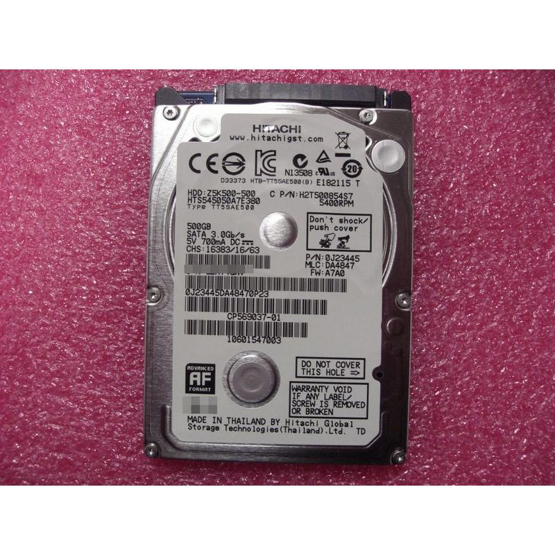 日立 中古・ほとんど未使用・2.5インチHDD 7mm 500GB SATA HIACHI HTS545050A7E380 : NW工房-中古 ...