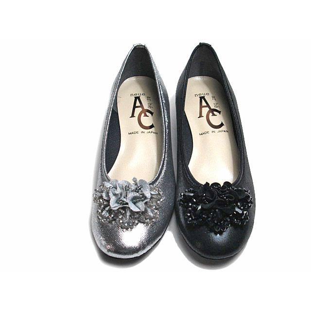 AC neue ar he 1312 ワイズ3E フラワービジューパンプス レディース 靴 :ac-1312:SHOES WANヤフー店 ...