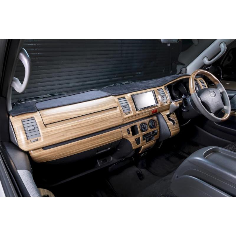 WANGAN357 TRH KDH 200 ハイエース 4型 DX 標準 ナロー インテリアパネル マット木目ウッド 茶木目 室内パネル ...