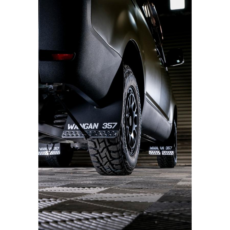 WANGAN357 デリカD5 マッドフラップ マッドガード 大型 泥除け 1台分 前期 中期型 H19.1-H31.1 レッド/ブラック CV1W CV2W CV4W CV5W : わくわく ...