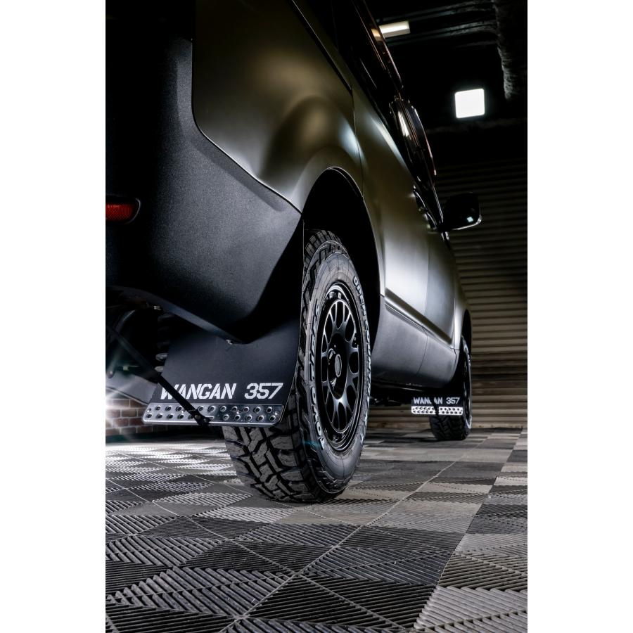 WANGAN357 デリカD5 マッドフラップ マッドガード 大型 泥除け 1台分 前期 中期型 H19.1-H31.1 レッド/ブラック CV1W CV2W CV4W CV5W : わくわく ...