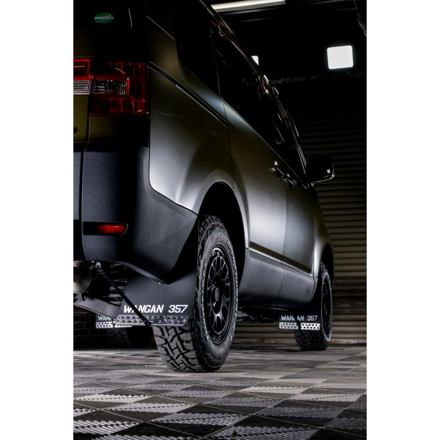 WANGAN357 デリカD5 マッドフラップ マッドガード 大型 泥除け 1台分 前期 中期型 H19.1-H31.1 レッド/ブラック CV1W CV2W CV4W CV5W : わくわく ...