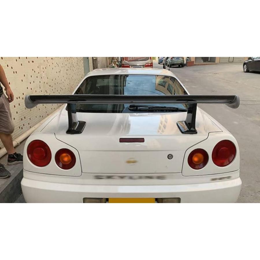 日産 BNR34 スカイライン GT-R GTR カーボン & FRP リアウイング リアスポイラー Carbon Fiber Rear ...