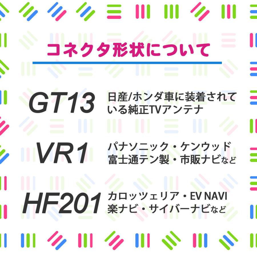 【在庫処分】変換ケーブルセット GT13 → HF201 変換 4本 カロッツェリア 地デジアンテナケーブル張り替え用 : わくわくファイネスト - 通販 - Yahoo!ショッピング