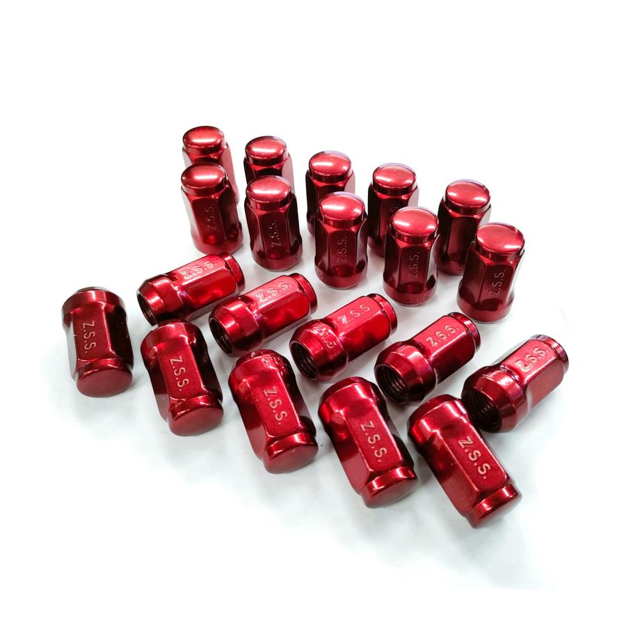 Z.S.S. AP 35mm ホイールナット レッド・ブラック 防錆処理済 M12xP1.25 【個数・色 選択可】 スチール製 ナット 日産 スバル スズキ 赤 黒 Lug Nuts ZSS ...