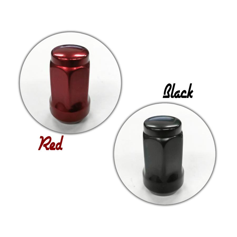 Z.S.S. AP 35mm ホイールナット レッド・ブラック 防錆処理済 M12xP1.25 【個数・色 選択可】 スチール製 ナット 日産 スバル スズキ 赤 黒 Lug Nuts ZSS ...