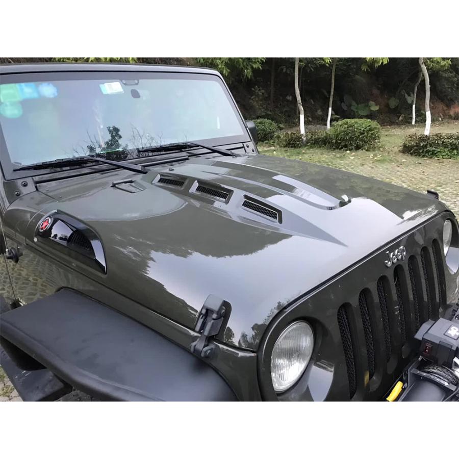 WF PERFORMANCE ジープ ラングラー JK 用 アベンジャーズ ボンネット スチール製 ブラック JEEP WRANGLER Avengers Hood ダクト有り 未塗装 ...