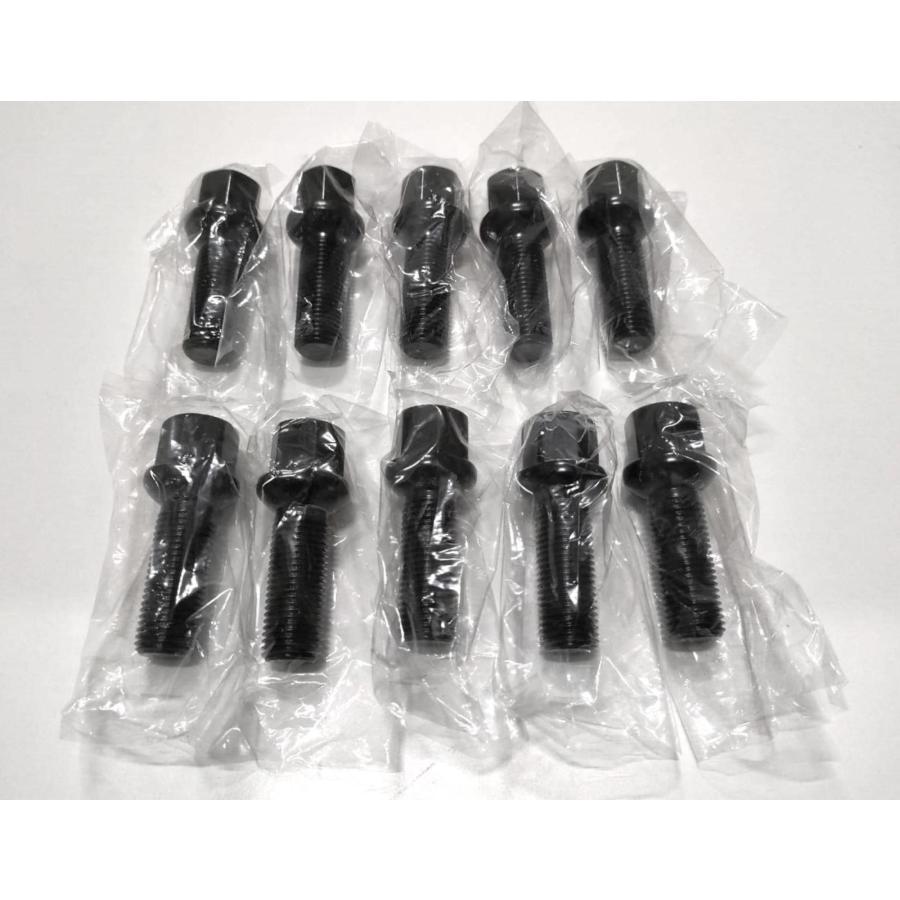 Z.S.S. AP ロング ボルト R14球面座 首下 35mm M14xP1.50 10本 スペーサー 純正ホイール ベンツ ポルシェ 10mmロング ハブボルト ブラック : わくわく ...